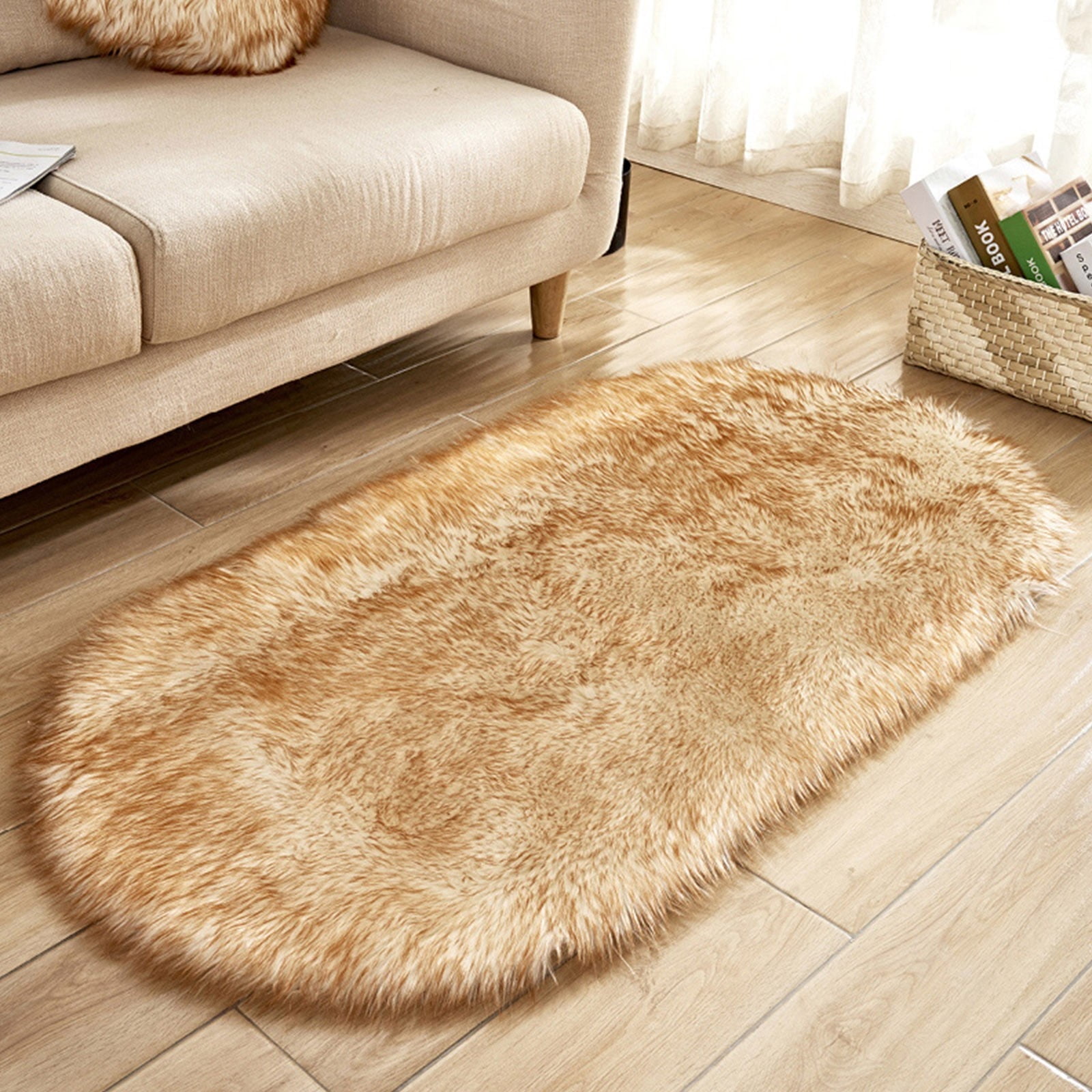 VANLOFE Rugs Super Soft Faux Sheepskin Area Rugs For Bedroom Floor ...