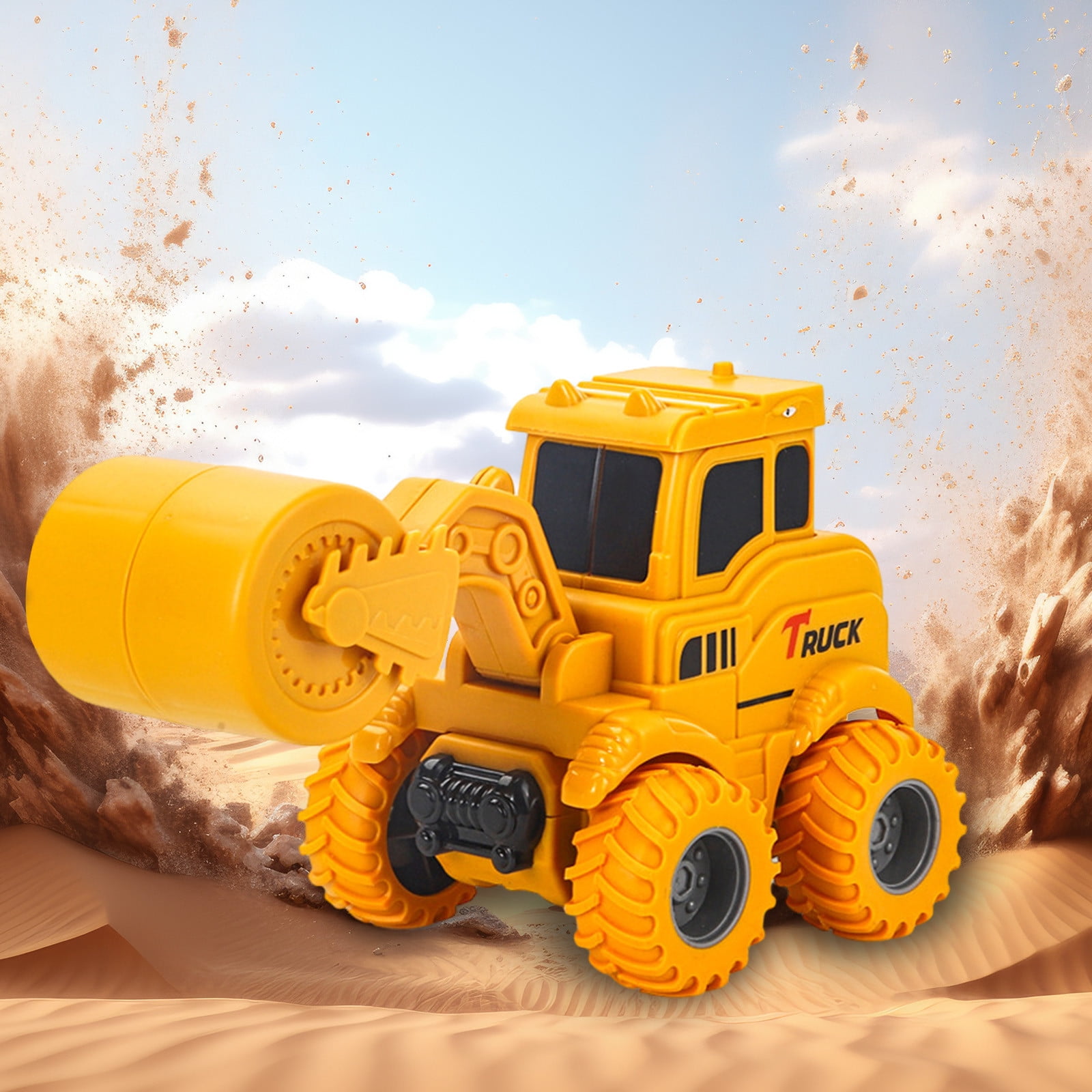 VANLOFE Simulation Engineering Car Press Push Toy Engineering Car Pull ...