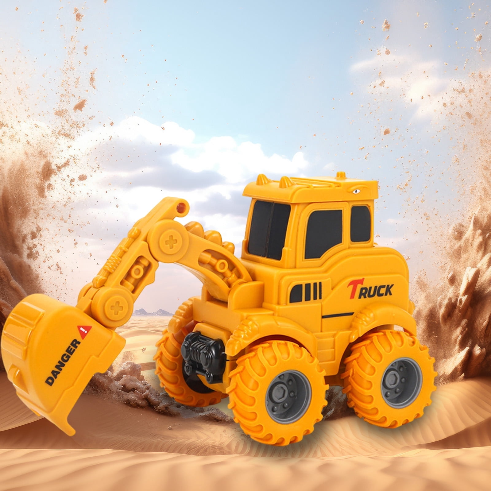 VANLOFE Simulation Engineering Car Press Push Toy Engineering Car Pull ...