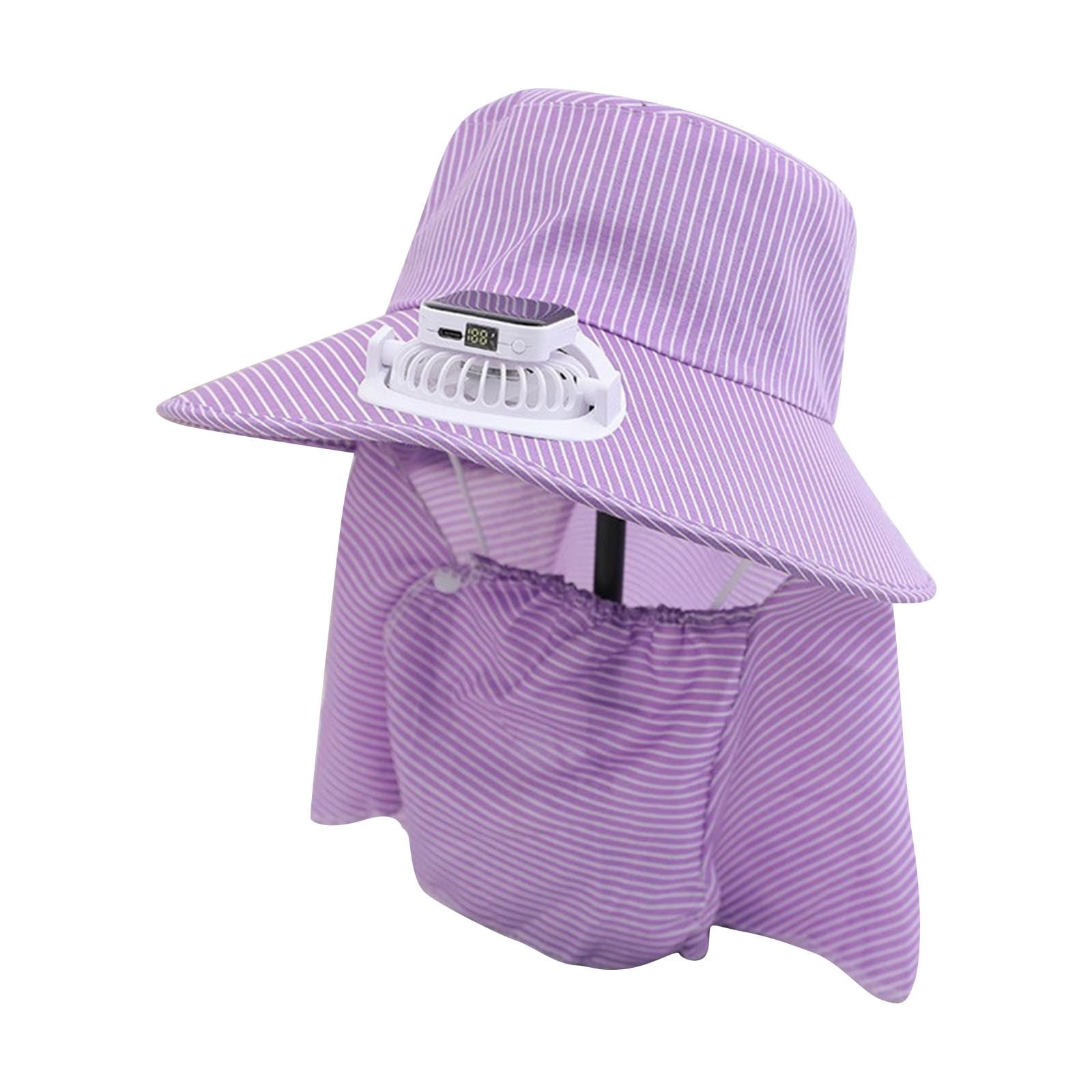 VANLOFE Sun Hat with Fans, for Men Women Sun Protection Charging Fan ...