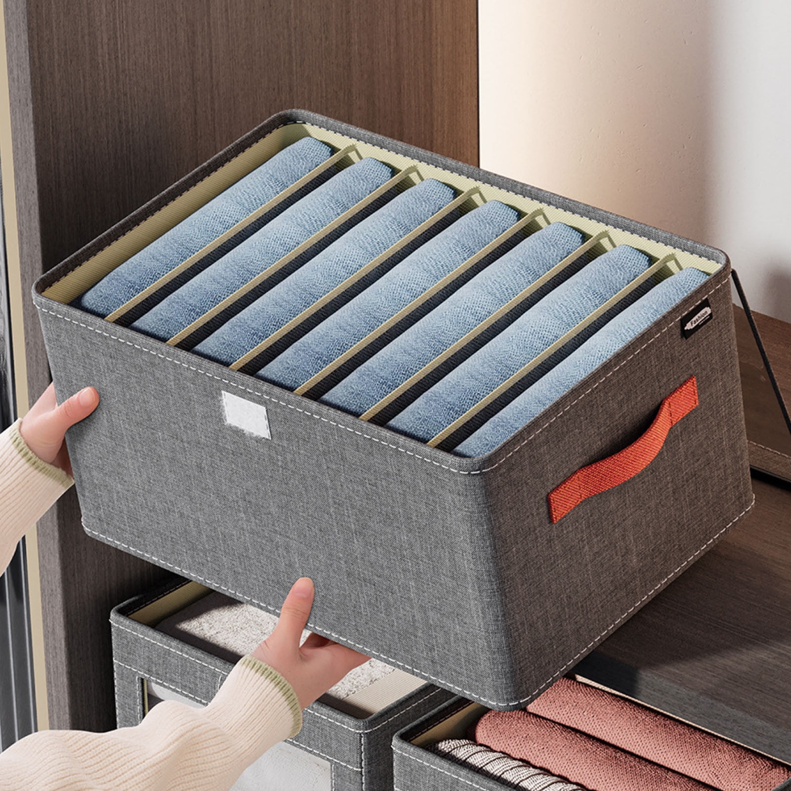 VANLOFE Tote Wardrobe Clothes Organizer, 6/7 Compartment Clothes ...