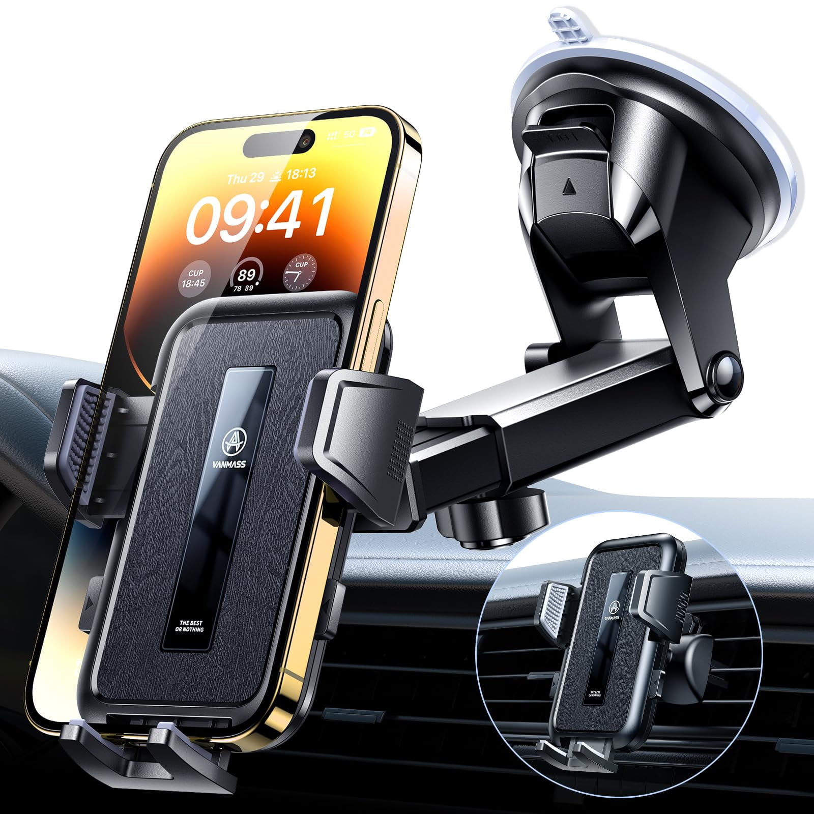 VANMASS 2025 Upgraded Car SSF20 Phone Holder, [85+LBS Suction] Patent ...