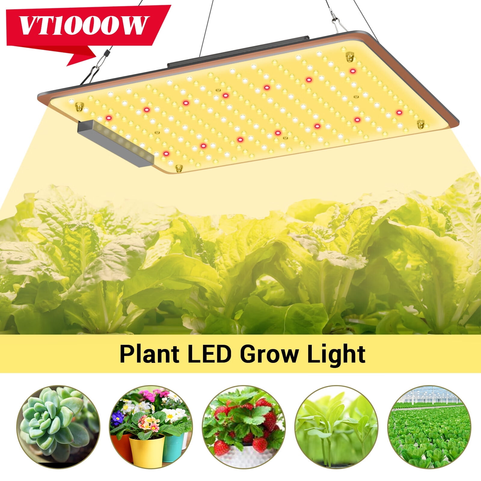 VANNECT LED Grow Light Dimmable, 1000W Full Spectrum Grow Lamp for ...