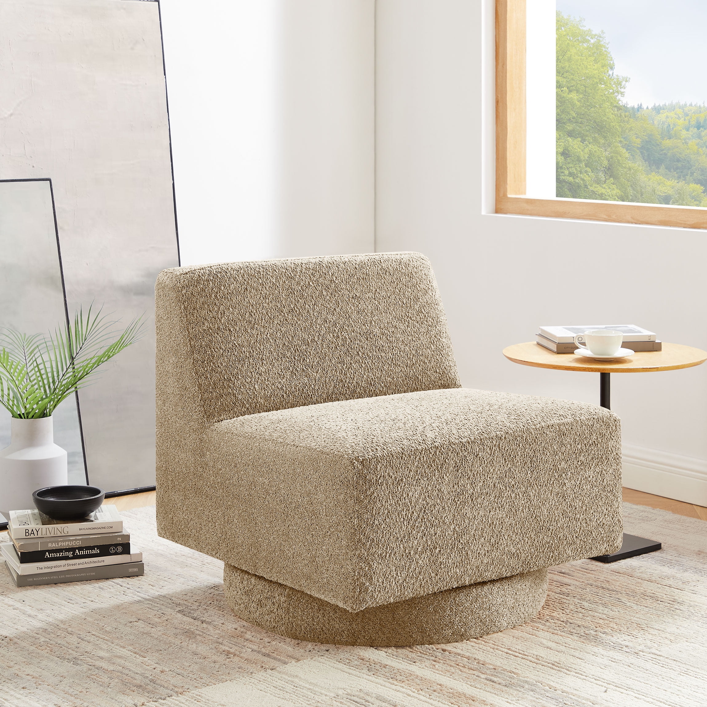 VANOMi 360 Degree Swivel Chair, Large Lazy Reading Sofa Accent Chair ...