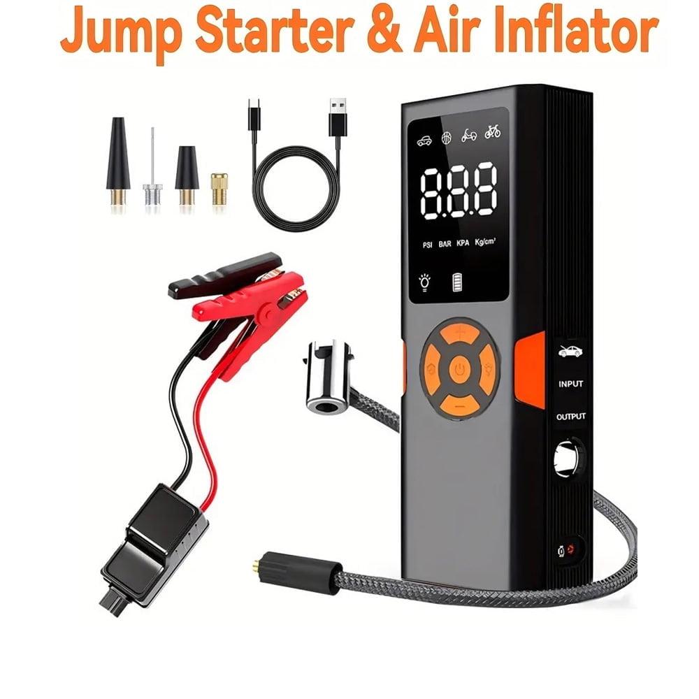 VANON Jump Starter with Air Compressor,4500A Car Battery Jump Starter ...