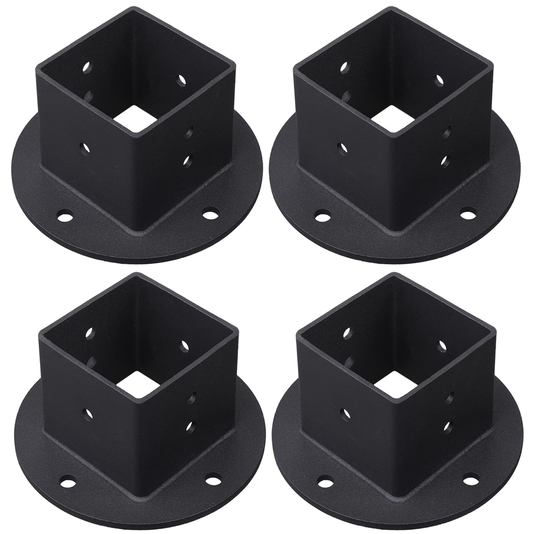 VANROUG 4Pcs Floor Flange 2x2 Post Anchor Base Heavy Duty Solid Square ...