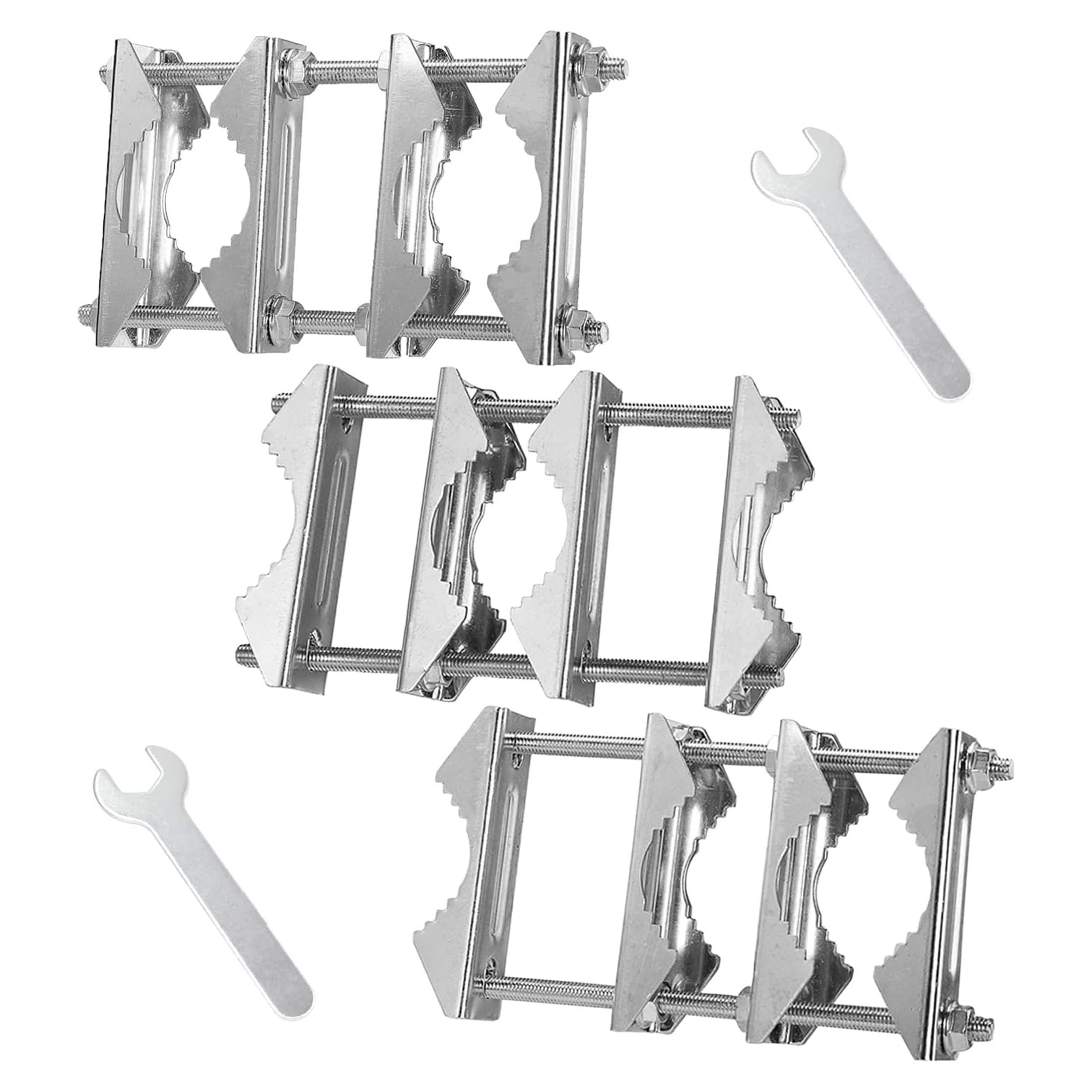 VANROUG Double Antenna Mast Clamp V Jaw Block 5.5" Bolts & 3 Setup ...