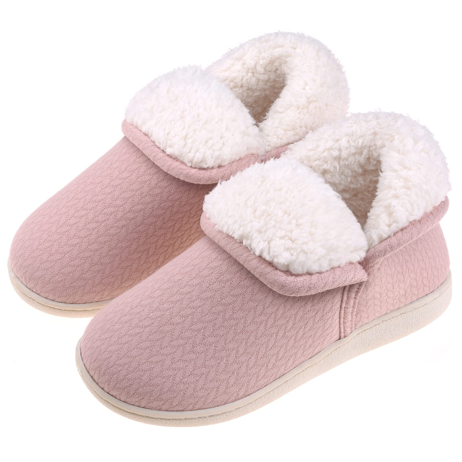 VANSARTO Womens Warm Bootie Slippers Comfy Memory Foam Plush Fleece ...