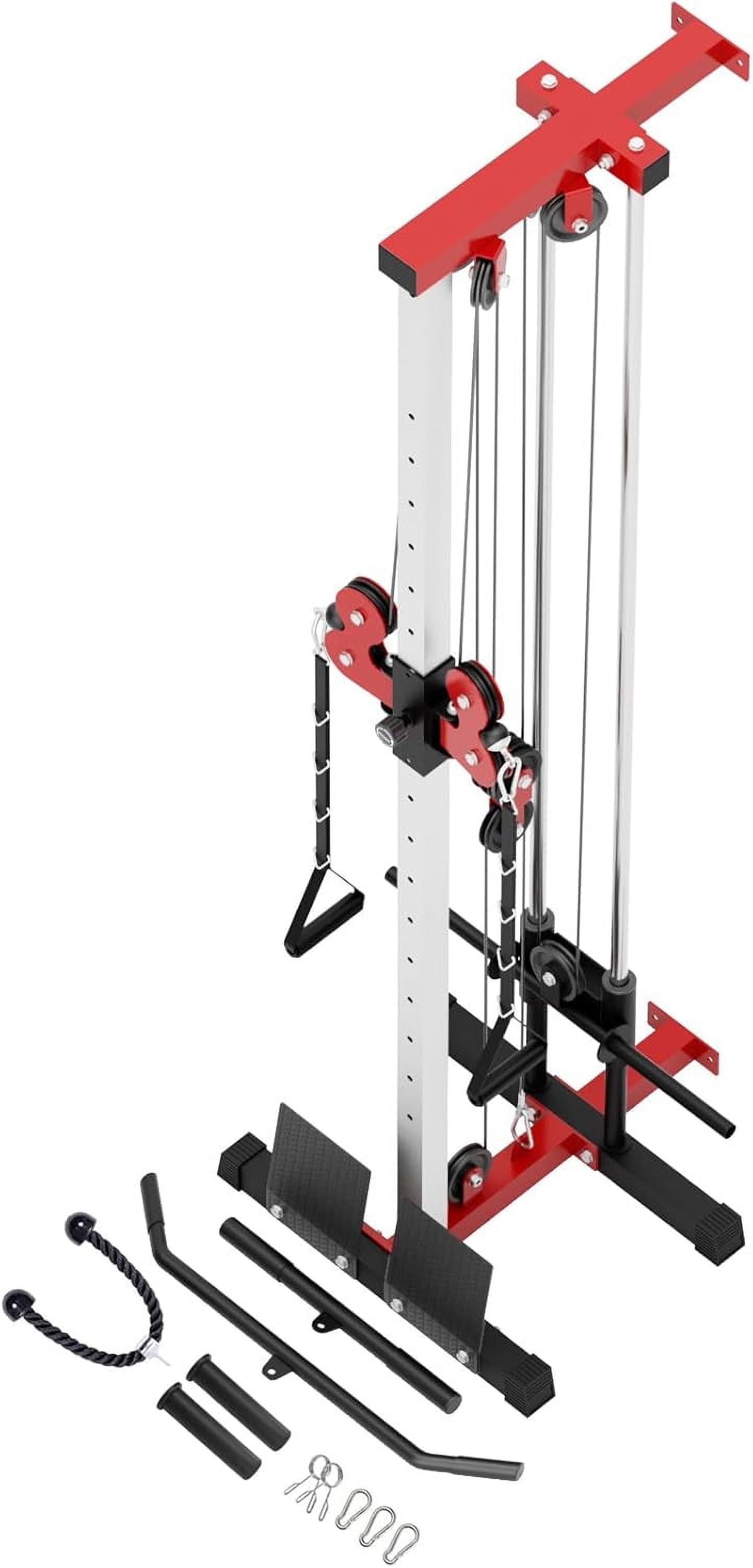 VANSWE Wall Mount Cable Station, 18 Positions Adjustable Dual Pulleys ...