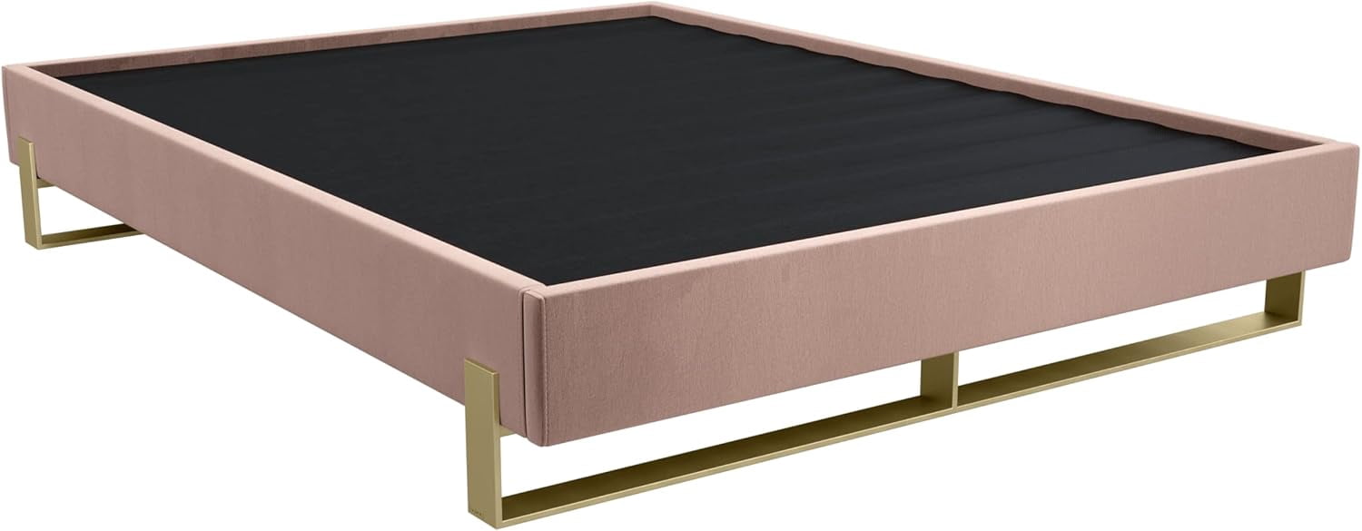 VANT Elevated Platform Bed - Burnished Brass - King Size - Velvet Blush ...