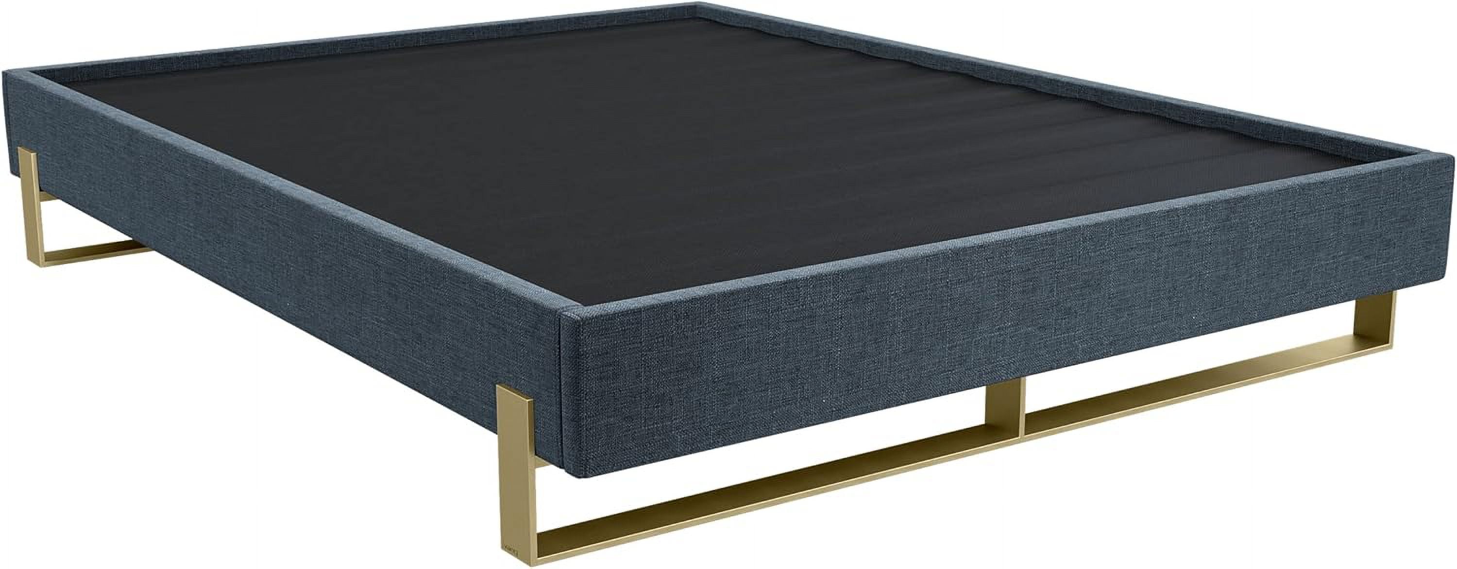 VANT Elevated Platform Bed - Burnished Brass - King Size - Weave Blue ...