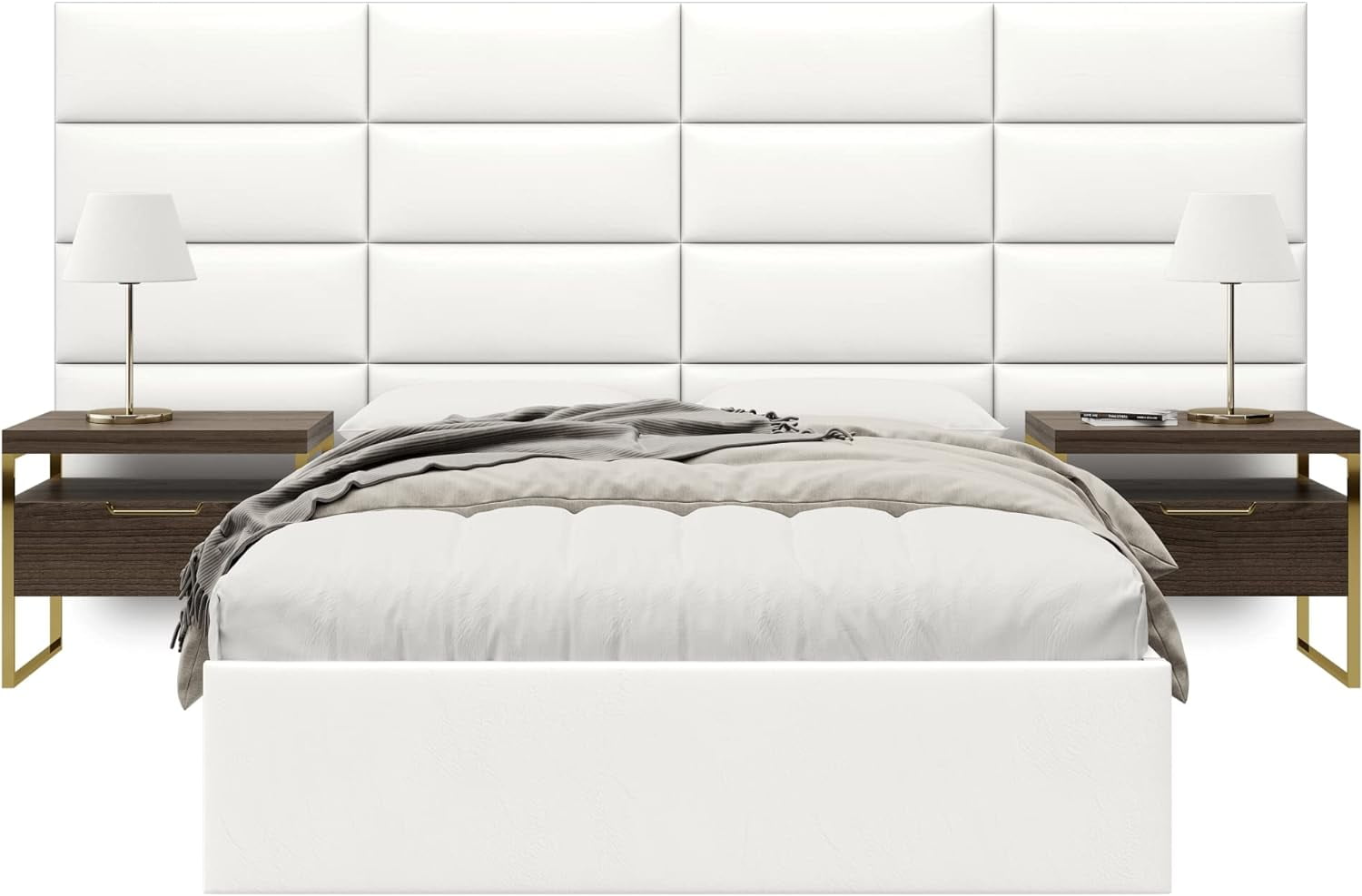 VANT Upholstered Wall Mounted Headboard Panels -Elizabeth Layout - 120 ...