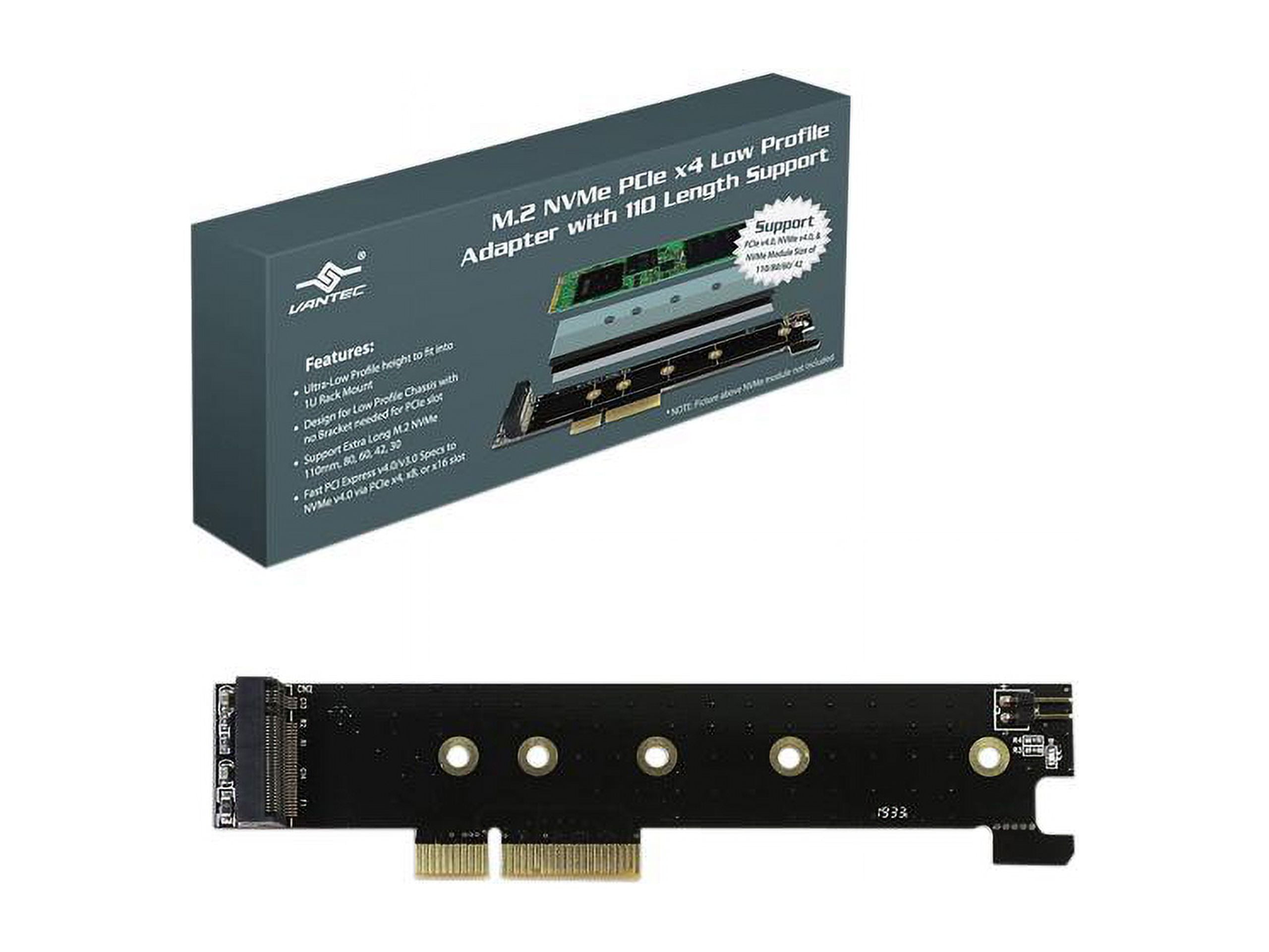 VANTEC UGT-M2PC130 M.2 NVMe PCIe x4 Low Profile Adapter With 110 Length ...