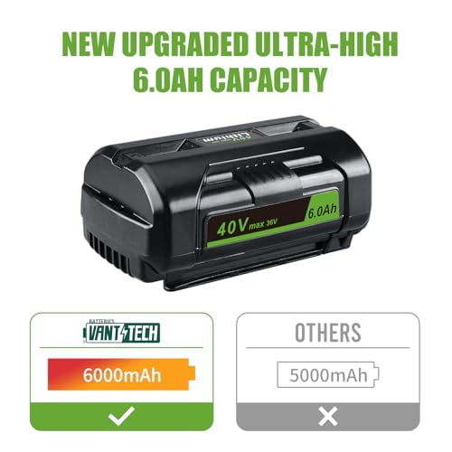 VANTTECH OP4040A1 36V/40V Max 6.0Ah Lithium-ion Battery Replacement for ...