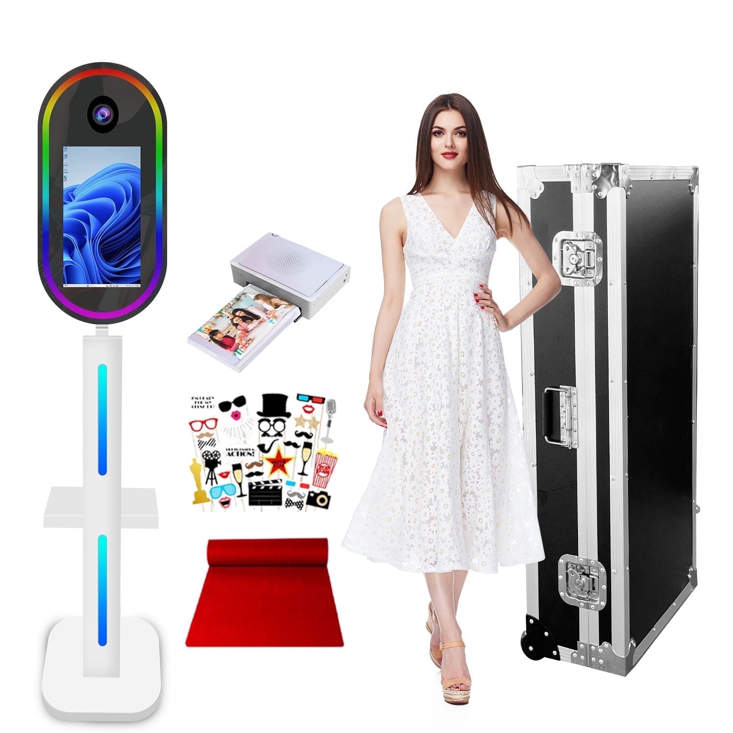 VANYA 15.6 inch Touch Screen Portable Mirror Photo Booth Camera Selfie ...