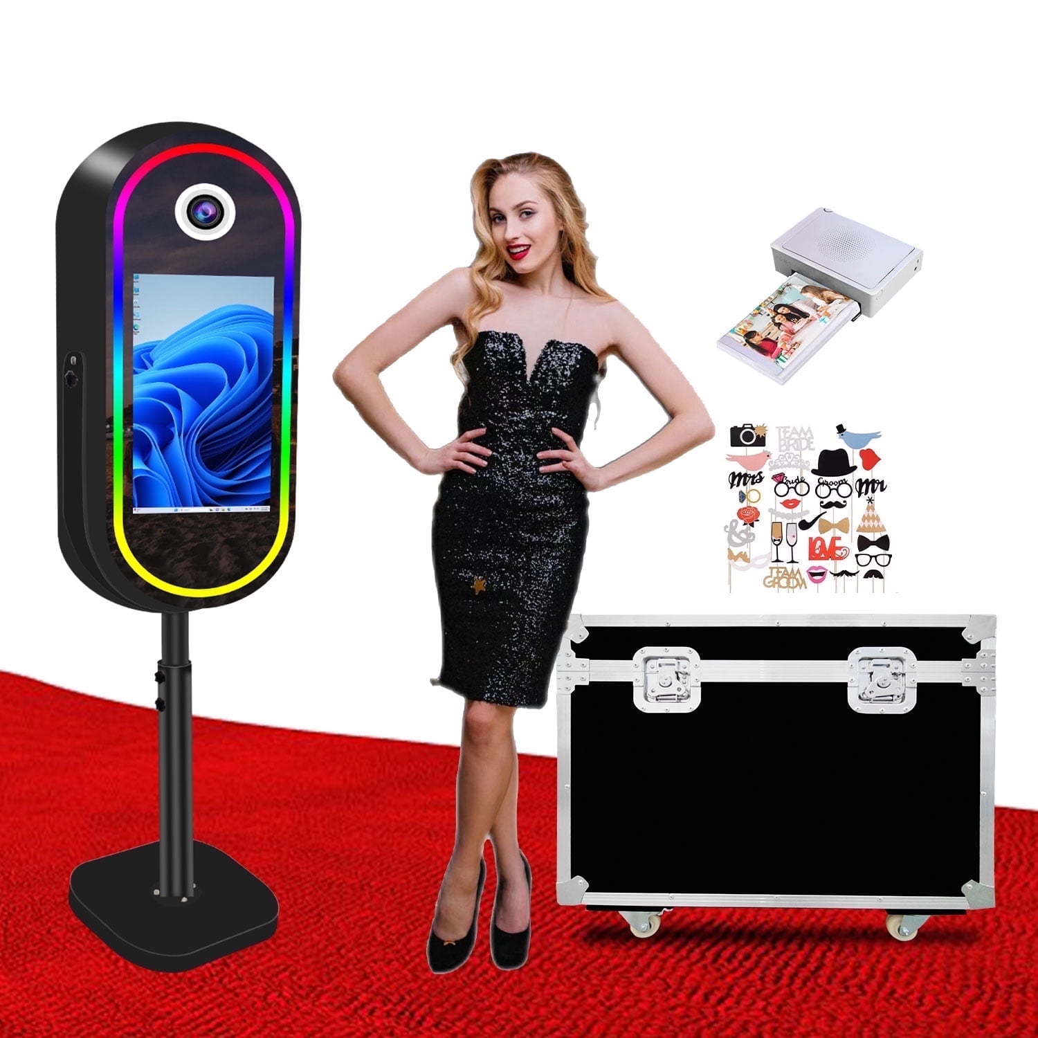 VANYA 40-inch Mirror 21.5-inch Touch Screen Magic Mirror Photo Booth ...