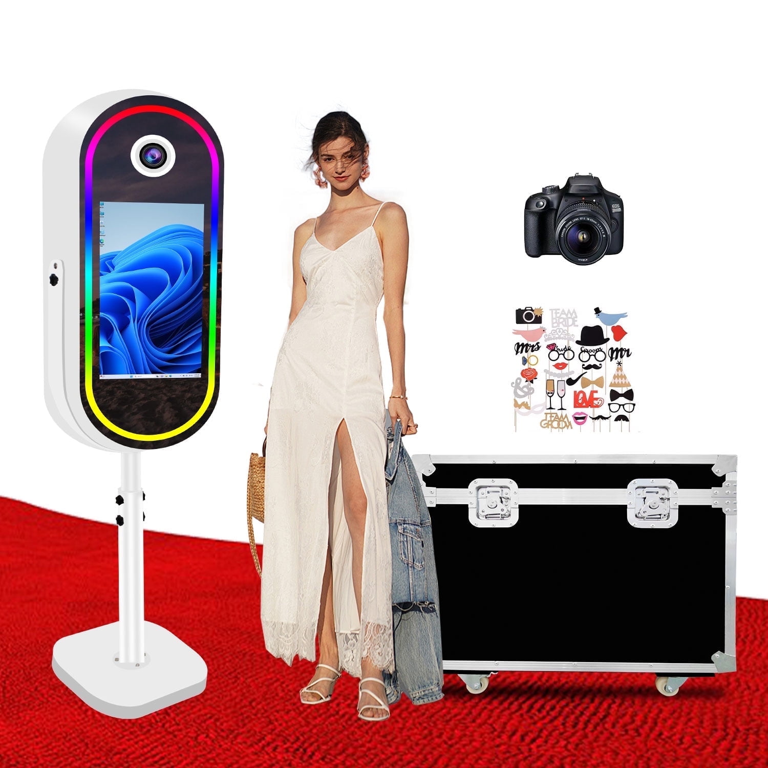 VANYA 40-inch Mirror 21.5-inch Touch Screen Magic Mirror Photo Booth ...