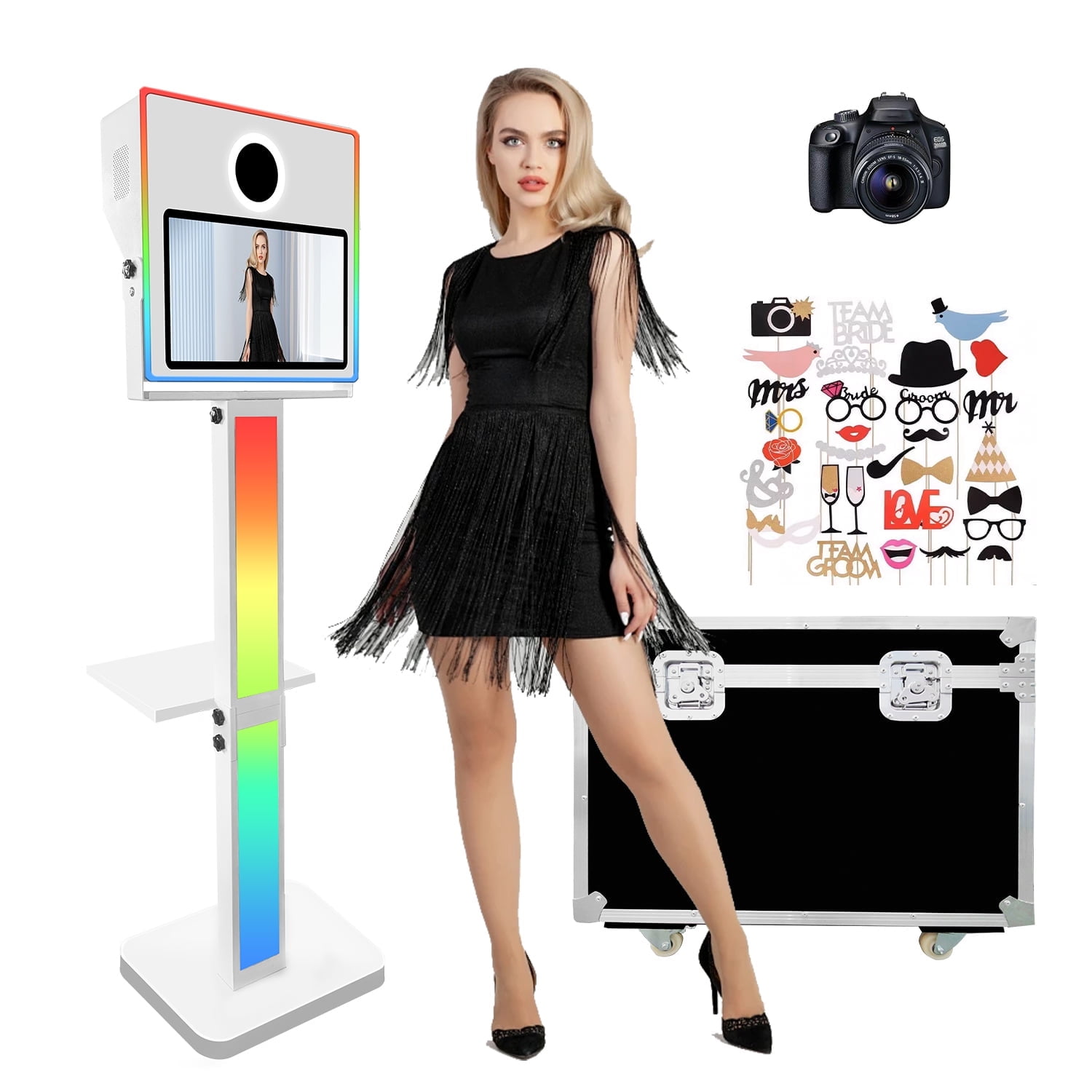 VANYA Photo Booth 15.6 in Touch Screen Portable Selfie Machine DSLR ...
