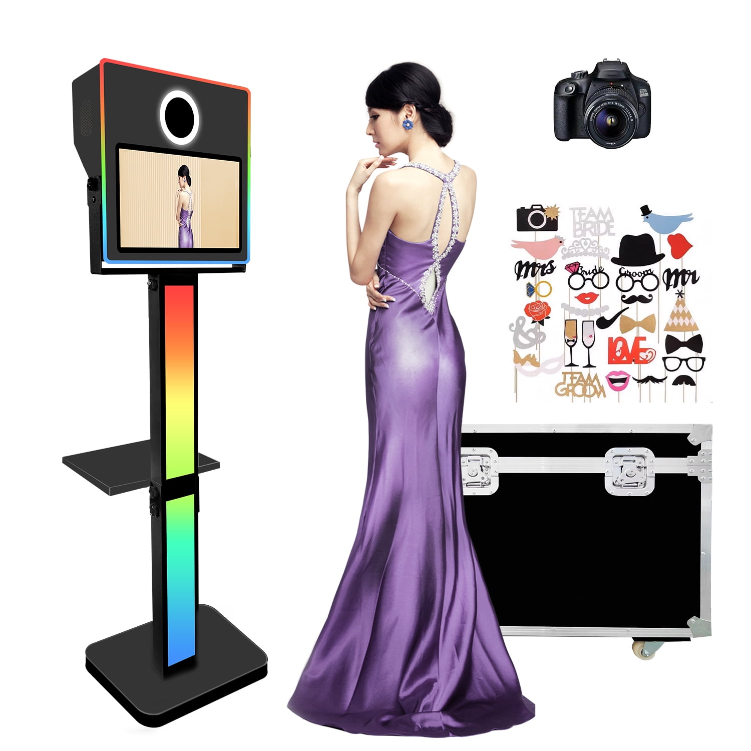 VANYA Portable Dslr Photo Booth 15.6 Inch Touch Screen Selfie Dslr ...