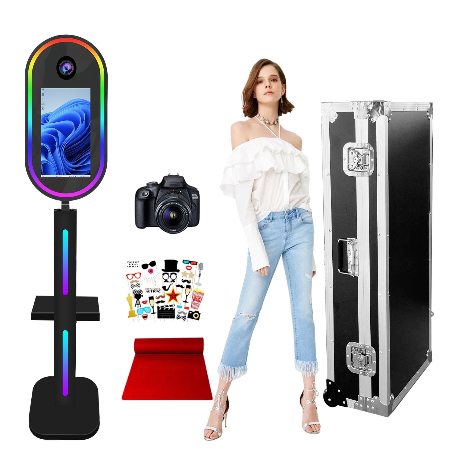 VANYA Touch Screen Portable DSLR Photo Booth with 15.6 inch Mirror ...
