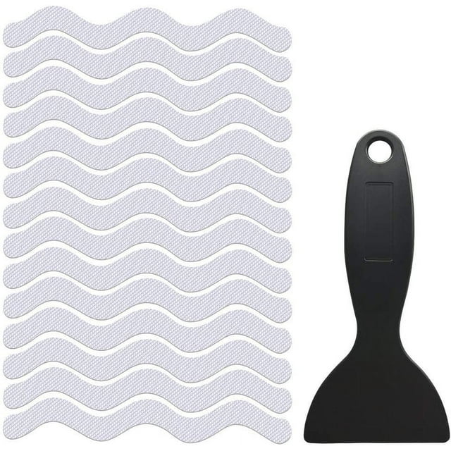 VANZAVANZU Non-Slip Bathtub Stickers, 24 PCS Safety Treads Adhesive ...