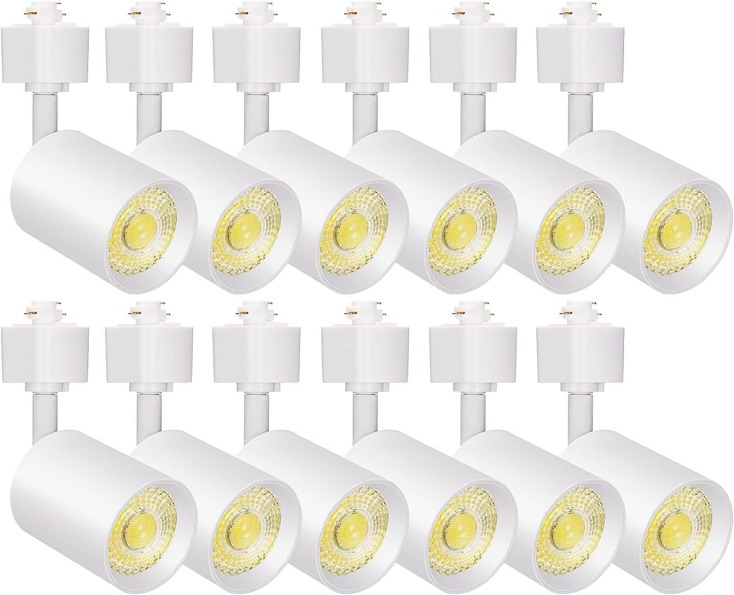 VANoopee 12-Pack 10W Dimmable LED Track Lighting Heads H Type Track ...