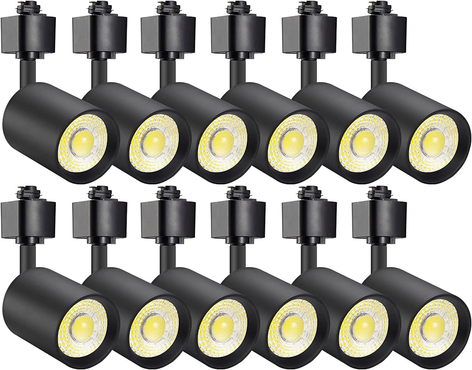 VANoopee 12-Pack 10W Dimmable LED Track Lighting Heads H Type Track Light Replacement Fixtures ...