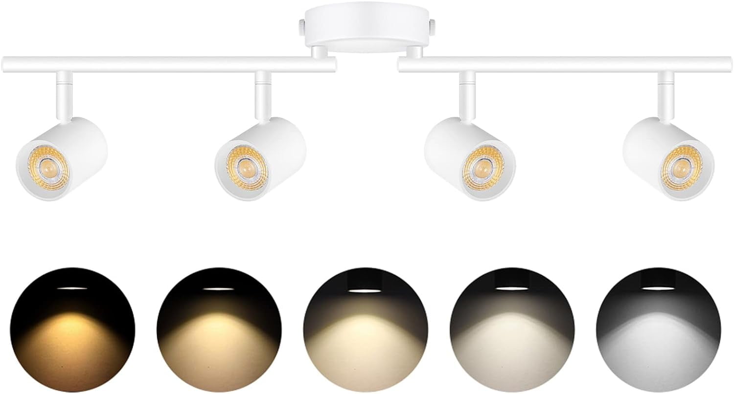 VANoopee 5-Color 4 Light LED Track Lighting Fixtures Ceiling for ...