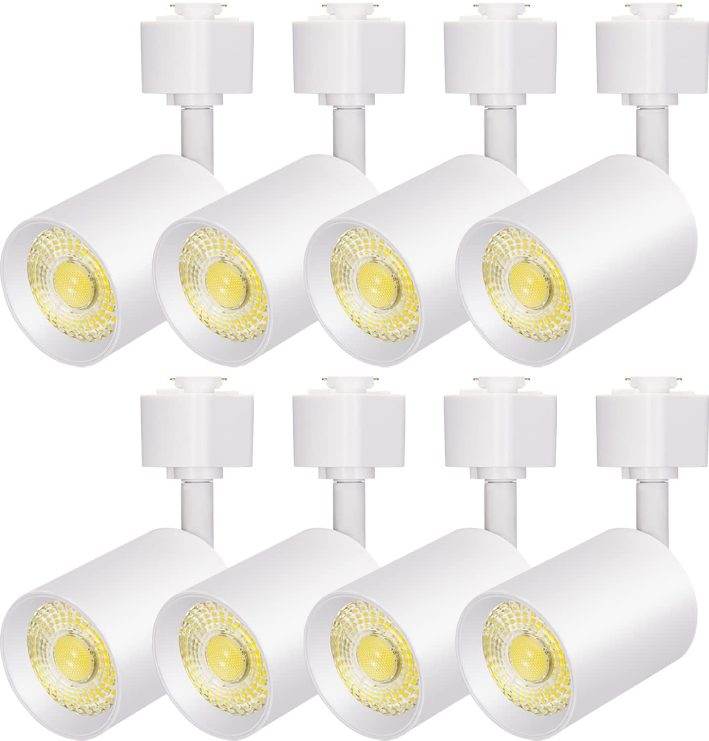 VANoopee 8 Pack J Type Track Lighting Heads 10W Dimmable LED Track ...