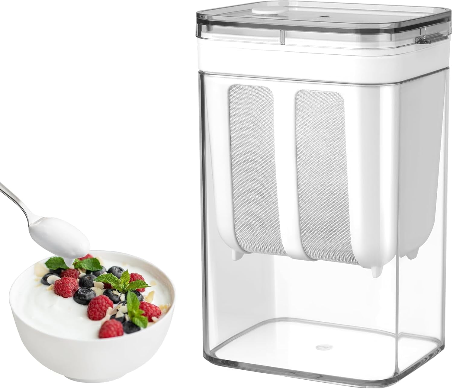 VARENYYA Greek Yogurt Strainer 1100ml Multi Yoghurt Maker Strainer with ...