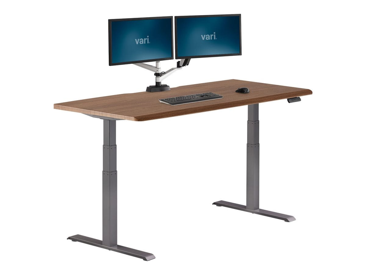 VARI - Sit/standing desk - rectangular with contoured side - electric ...