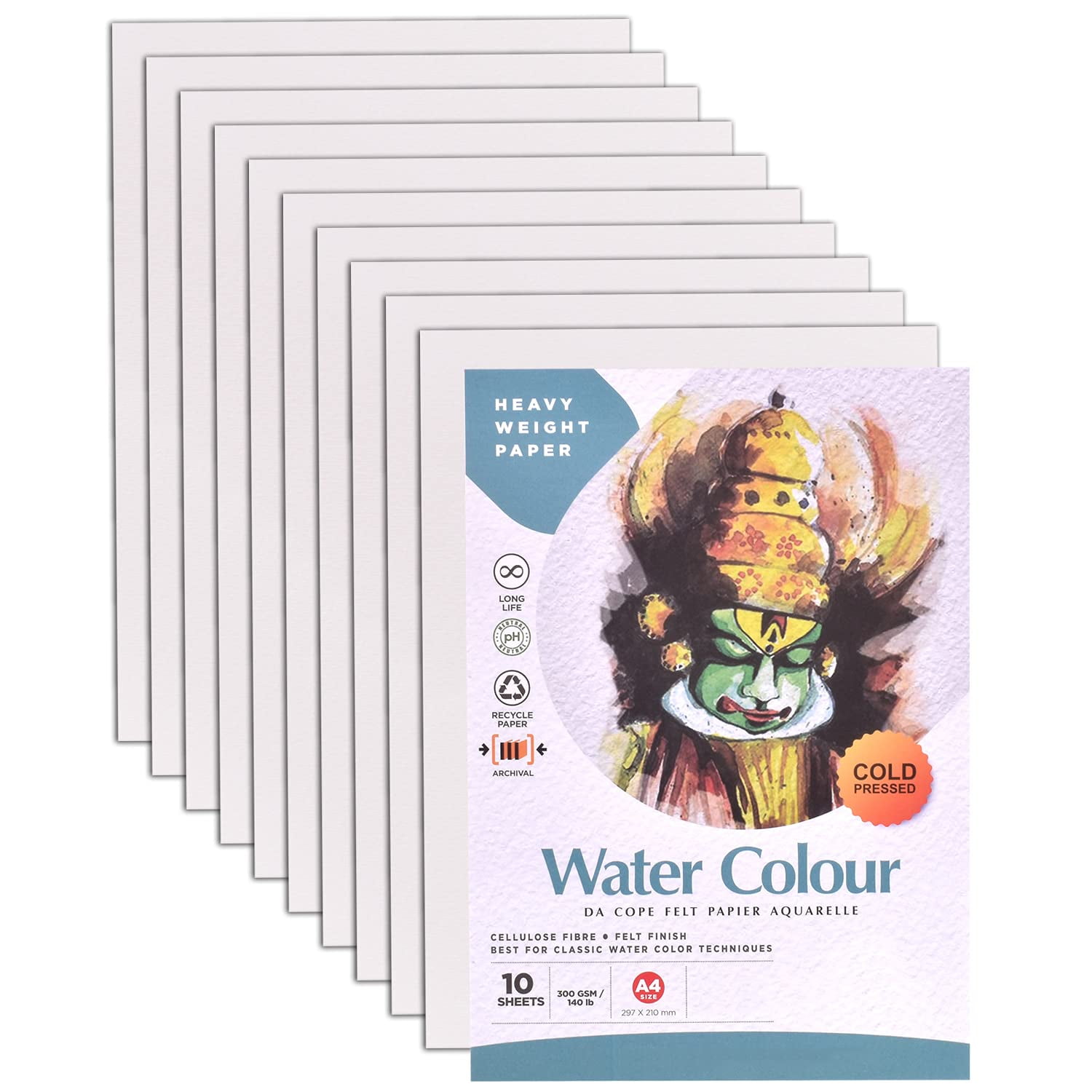 VARIETY CANVAS A4 300 GSM Cold Pressed Water Color Paper Set for ...