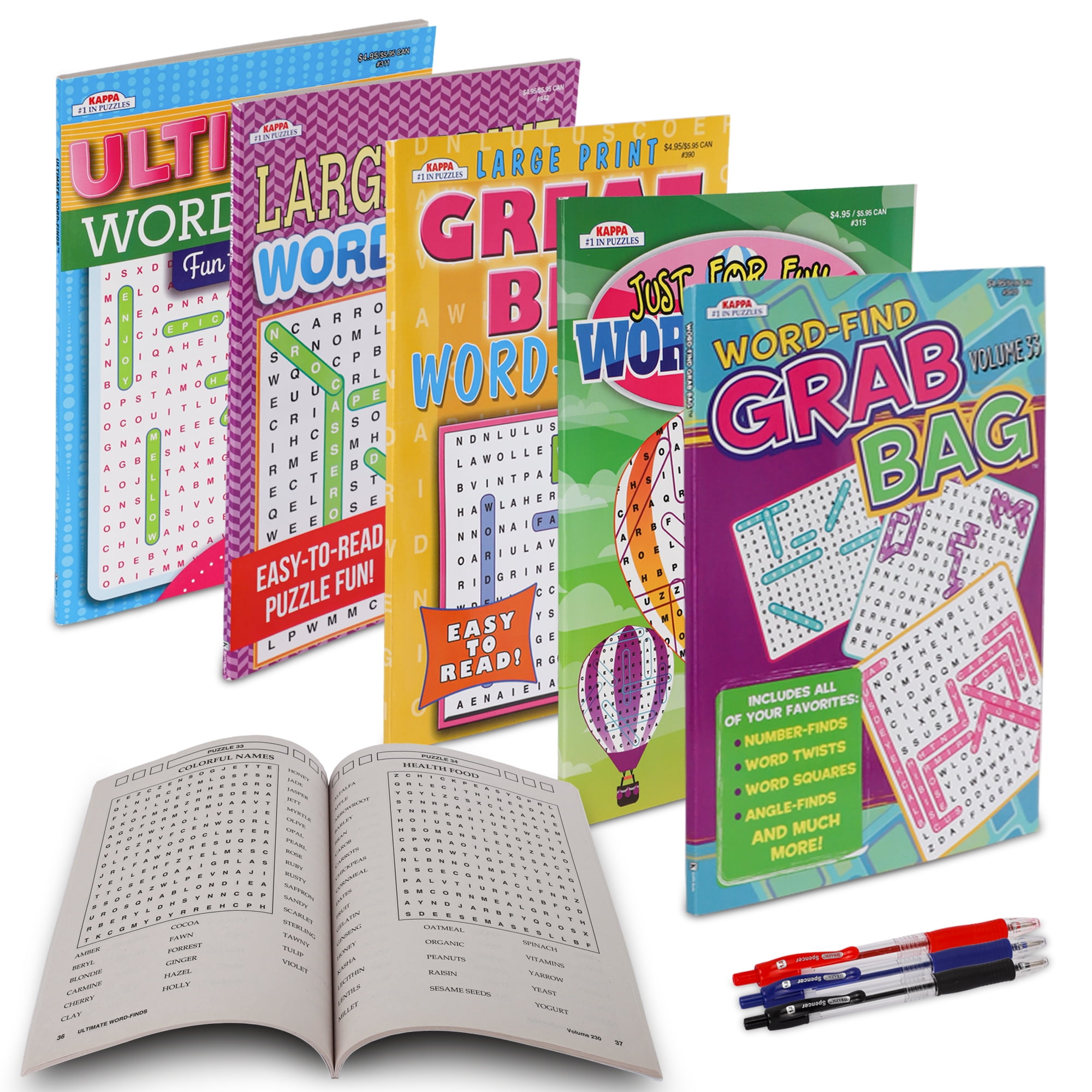 Variety Savings Large Word Search Puzzle Books 8x10 for Adults Seniors ...