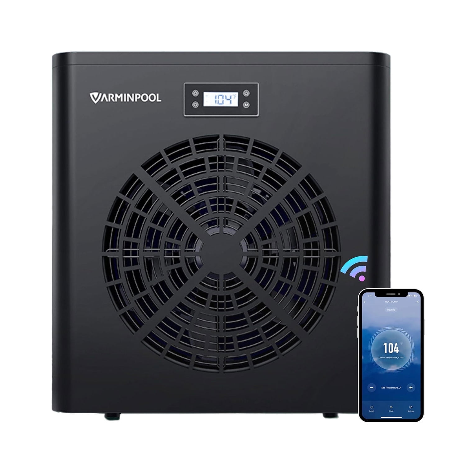 VARMINPOOL 16,000 BTU Heating & Cooling Swimming Pool Heat Pump Water ...