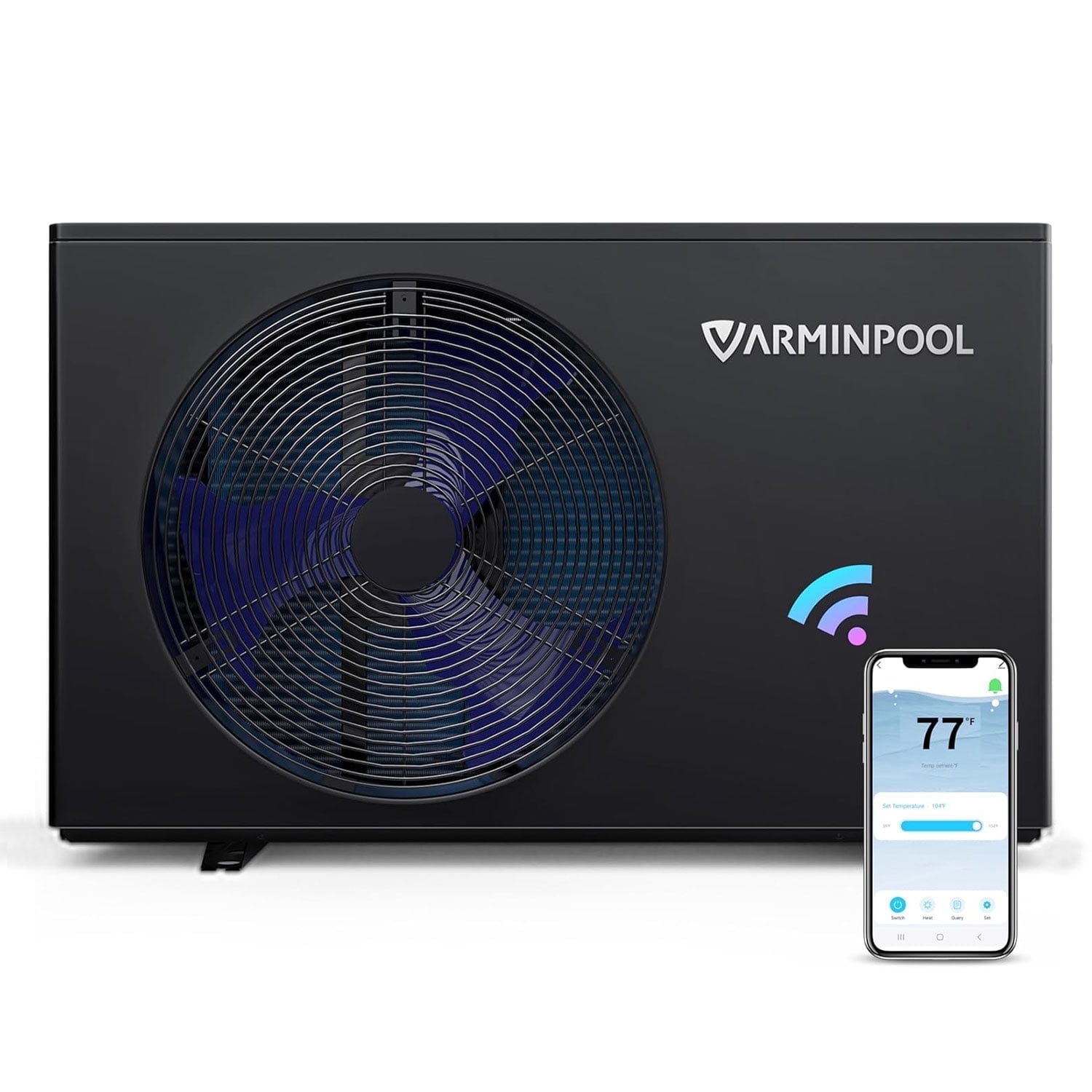 VARMINPOOL Smart App Control 30000 BTU Inground Pool Heater For Above ...