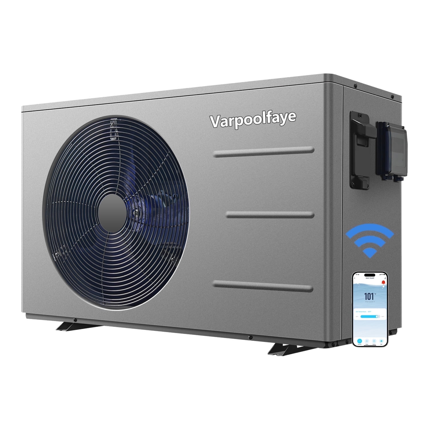 VARPOOLFAYE 30,000 BTU Pool Heat Pump, Pool Heater for Swimming Pool Up ...