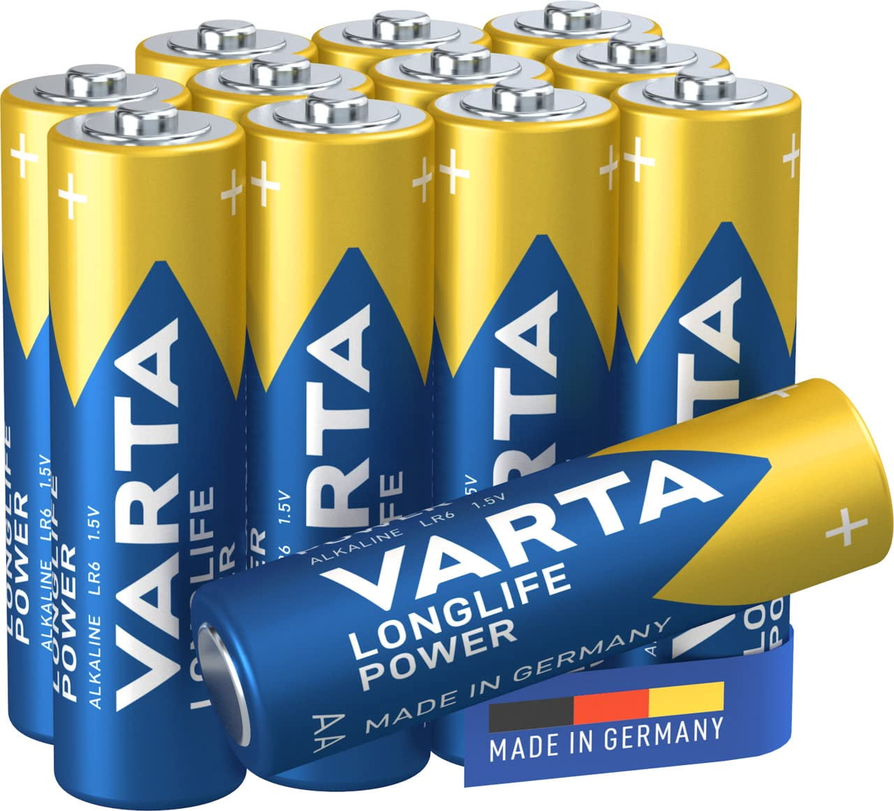 VARTA Longlife Power AA Mignon LR06 Alkaline Battery (12-pack) - Made ...