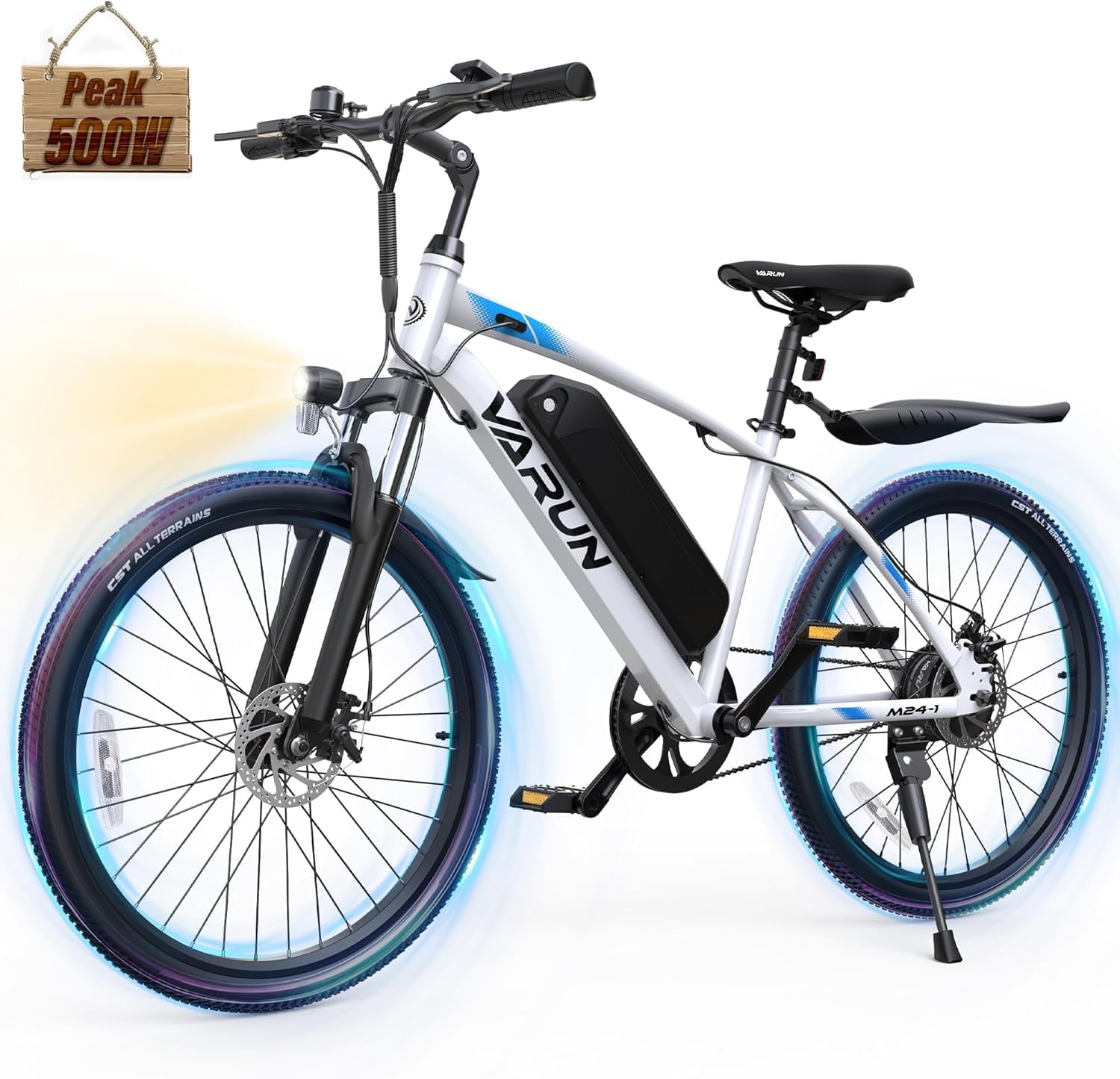 VARUN 24" Electric Bike for Adults, Mountain Bike with 350W Motor, 36V ...