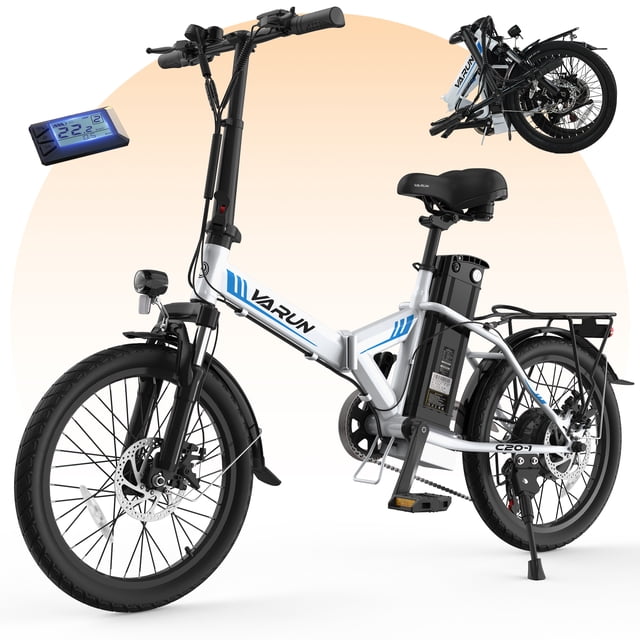 "VARUN Fast Pedal Assist Commuter Foldable Electric Bike - 500W, 20 ...