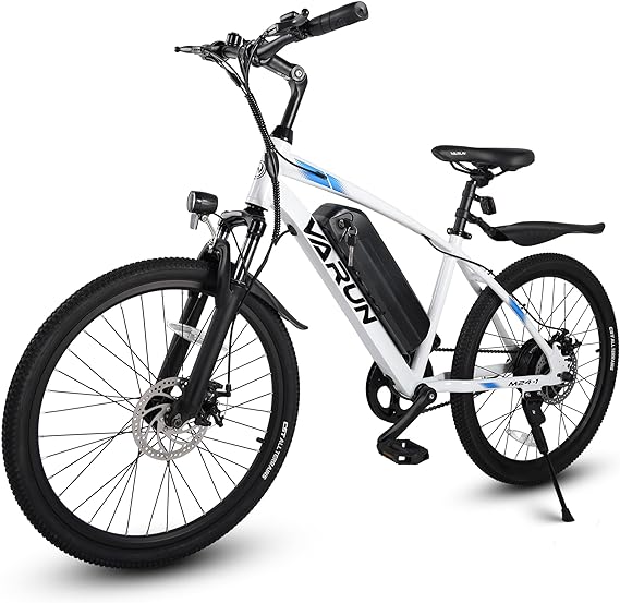 VARUN Adult Electric Bike, 350W 20MPH, 24'' Mountain Ebike, 36V Battery, Dual Disc Brakes ...
