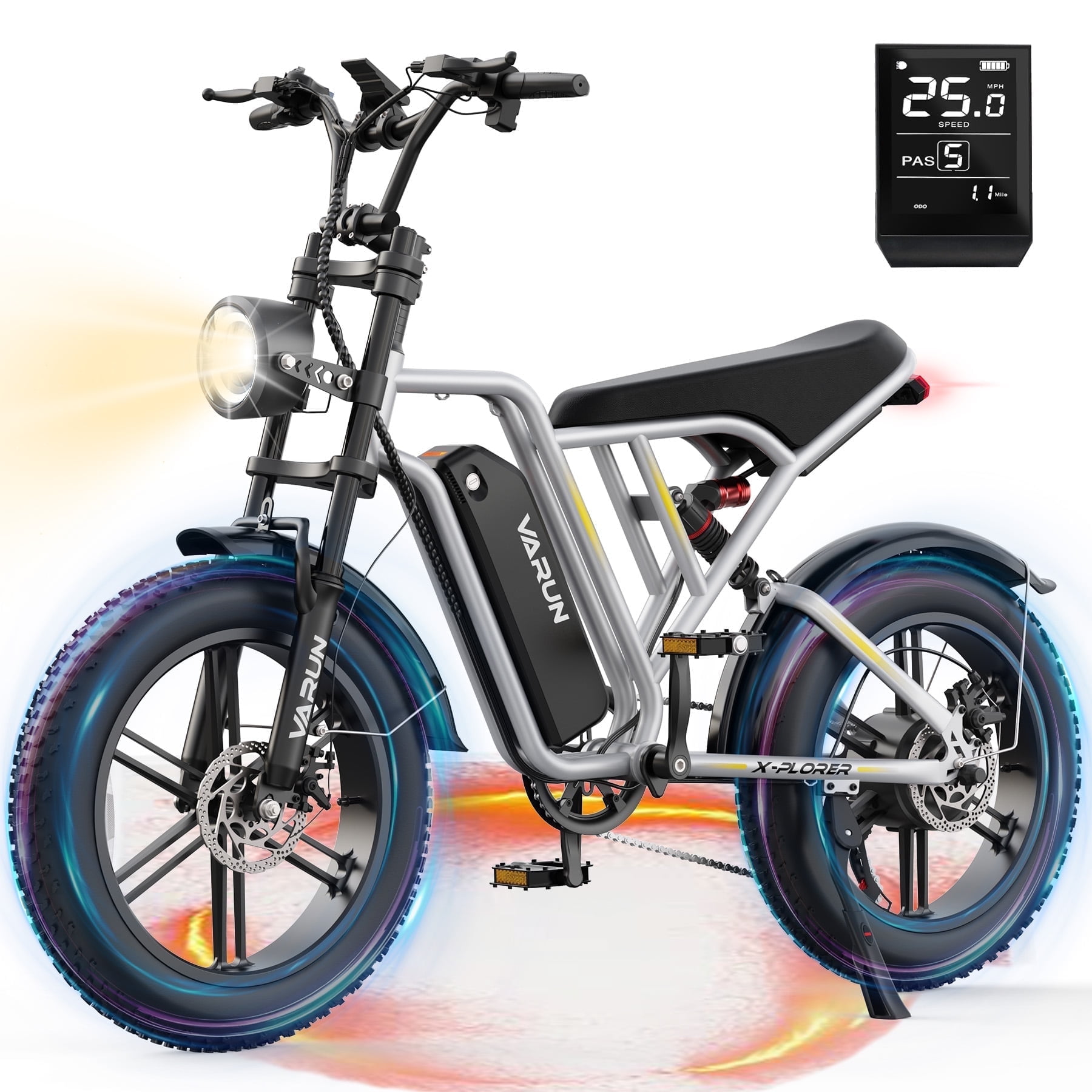 VARUN Electric Bike, Peak 750W Adults E-Bike with 48V 624Wh Battery ...