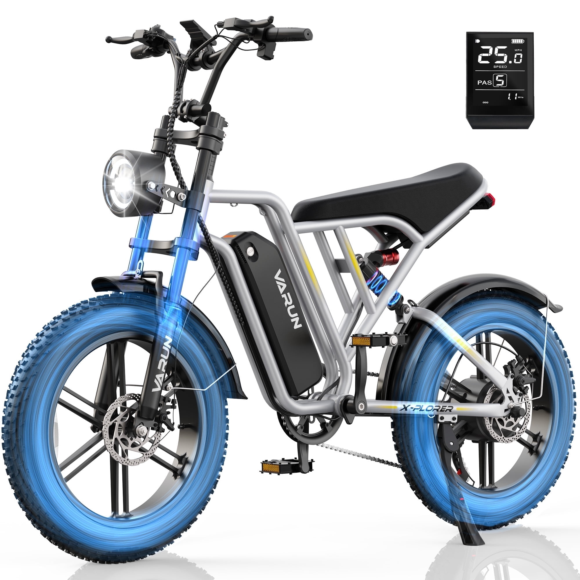 VARUN Electric Bike, Peak 750W Adults E-Bike for Heavy Rider with 48V ...