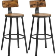 Mainstays Indoor Counter Height Backless Saddle Wood Stool Set of 2 In ...