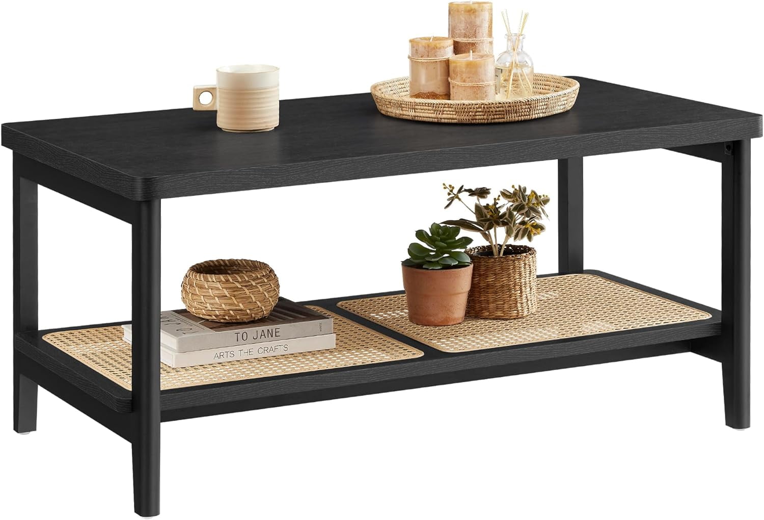 VASAGLE 2-Tier Coffee Table for Living Room, Living Room Table ...
