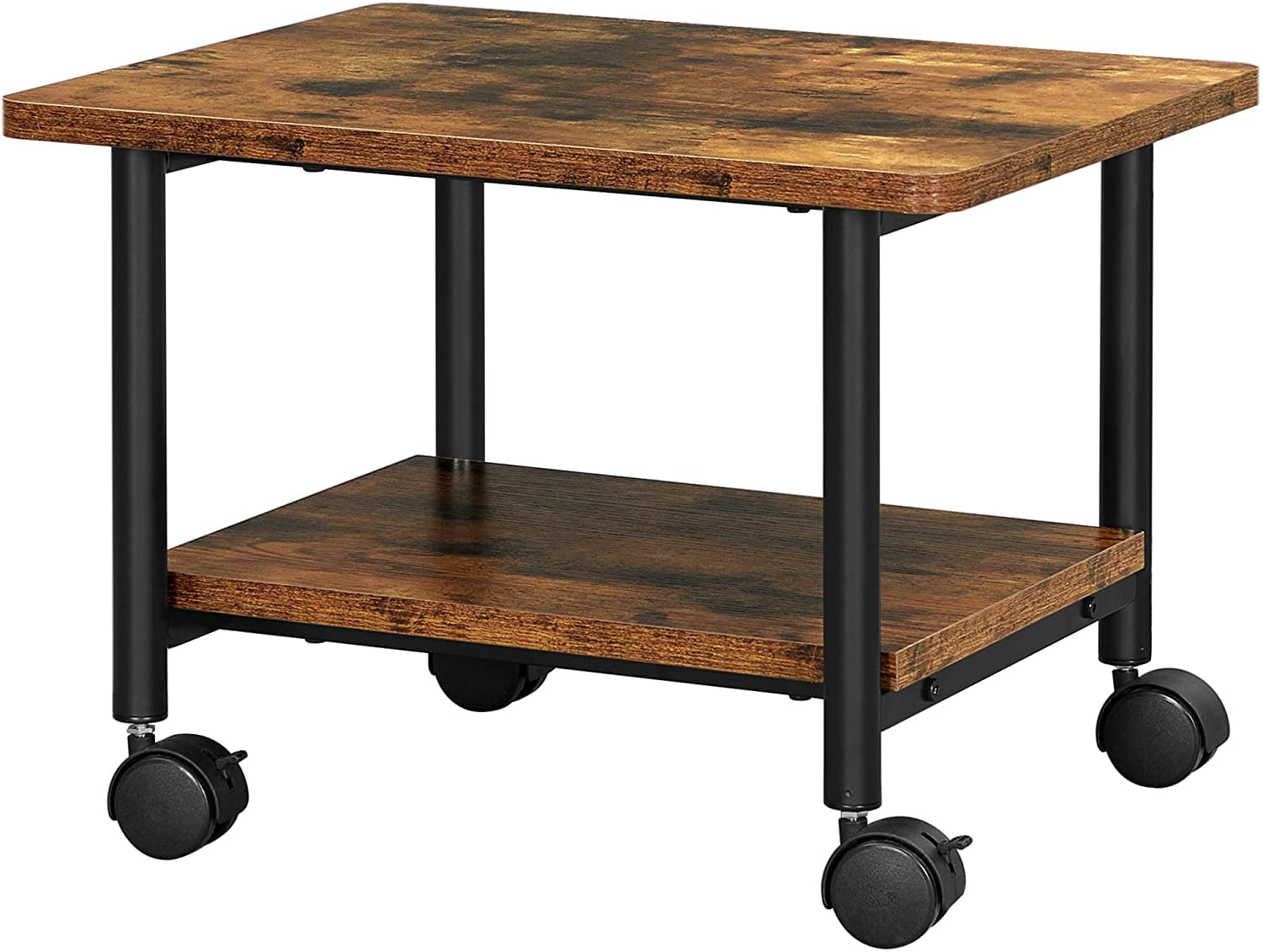 VASAGLE Industrial Printer Stand, 2-Tier Mobile Cart, Heavy Duty ...