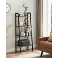 VASAGLE 4-Tier Ladder Shelf Ladder Bookshelf Bookcase Storage Rack with ...