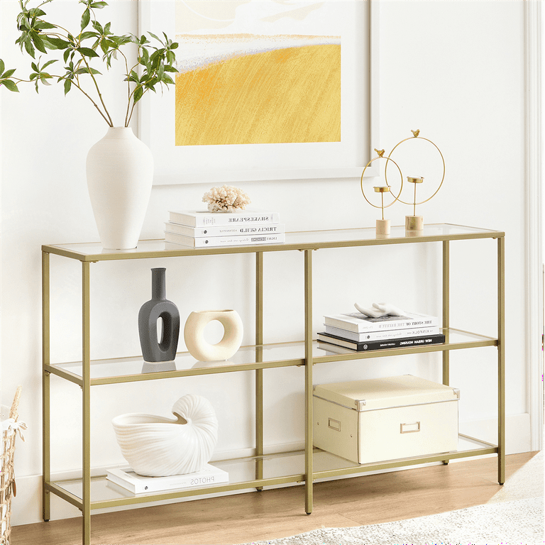 Vasagle console table gold store