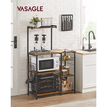 Costway Portable 5-Tier Kitchen Baker's Rack, Mobile Microwave Stand ...