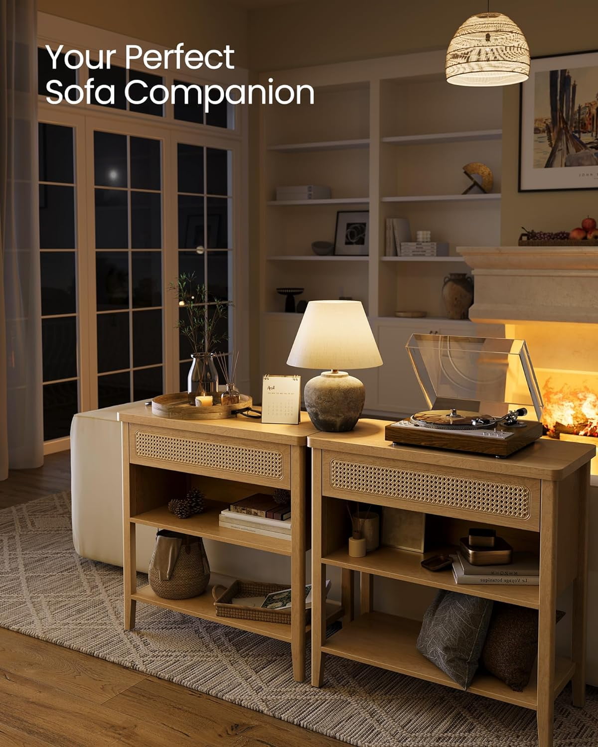 VASAGLE Console Table with Power Outlets, Entryway Table with Storage ...