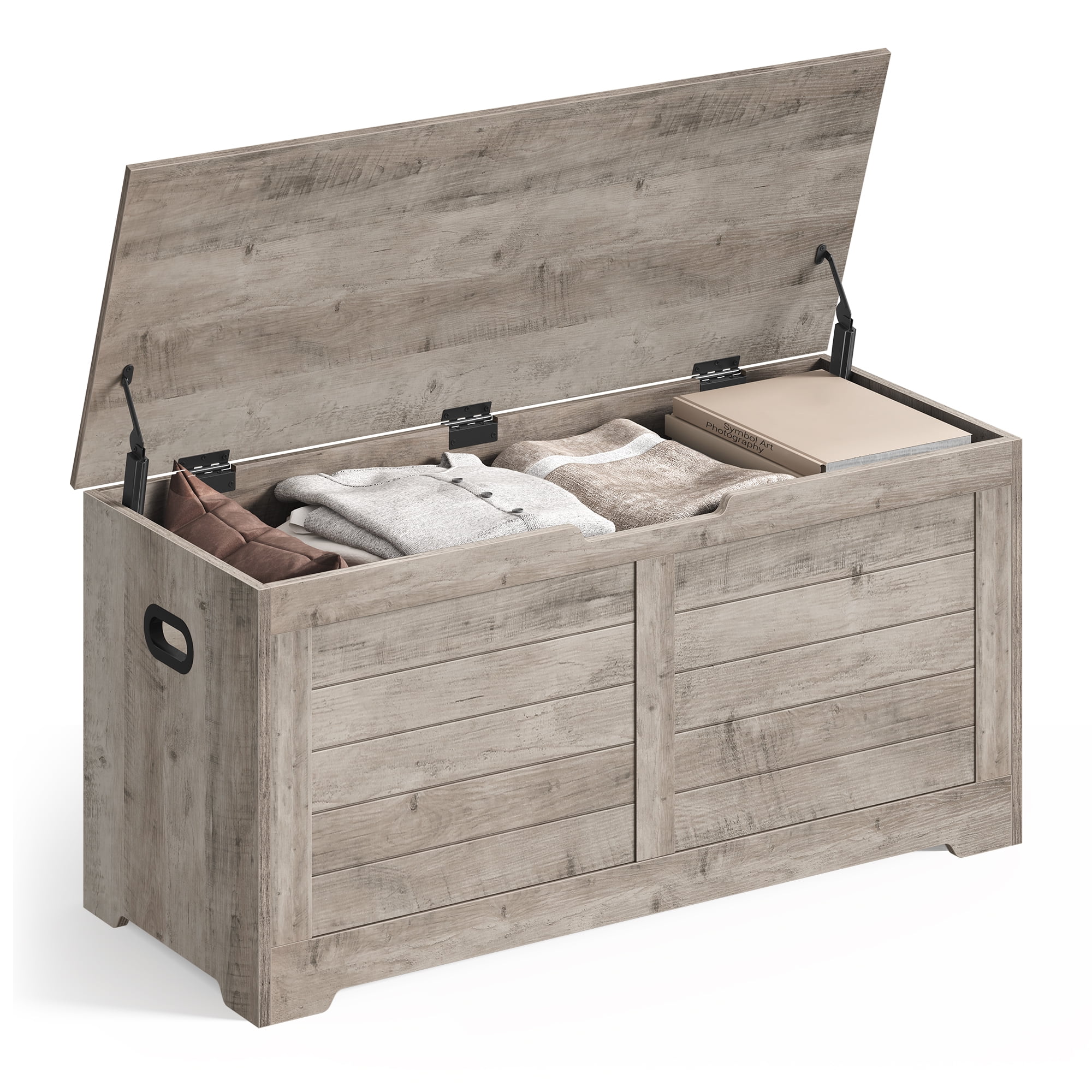 VASAGLE Farmhouse Style Storage Chest and Bench - Storage Trunk with ...